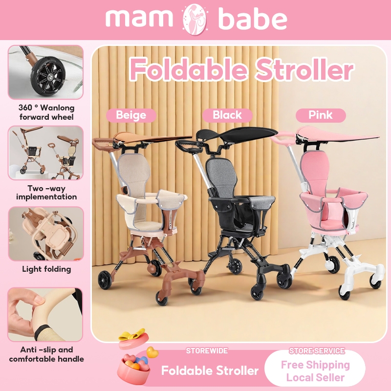 Foldable Stroller for Baby Stroller Soft Seat Hand Push for Toddler ...
