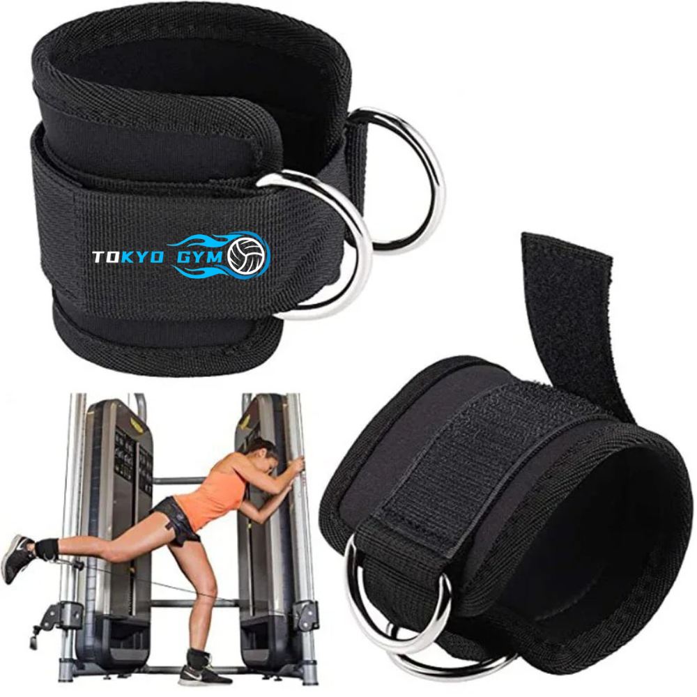 Fitness Ankle Straps Padded Double D-ring Ring Ankle Buckle Leg Bind ...