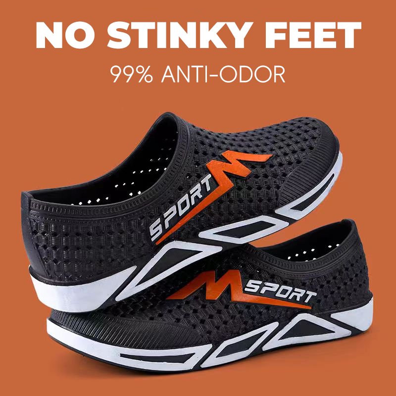 outdoor waterproof rain shoes for men Plastic Breathable thick-soled ...