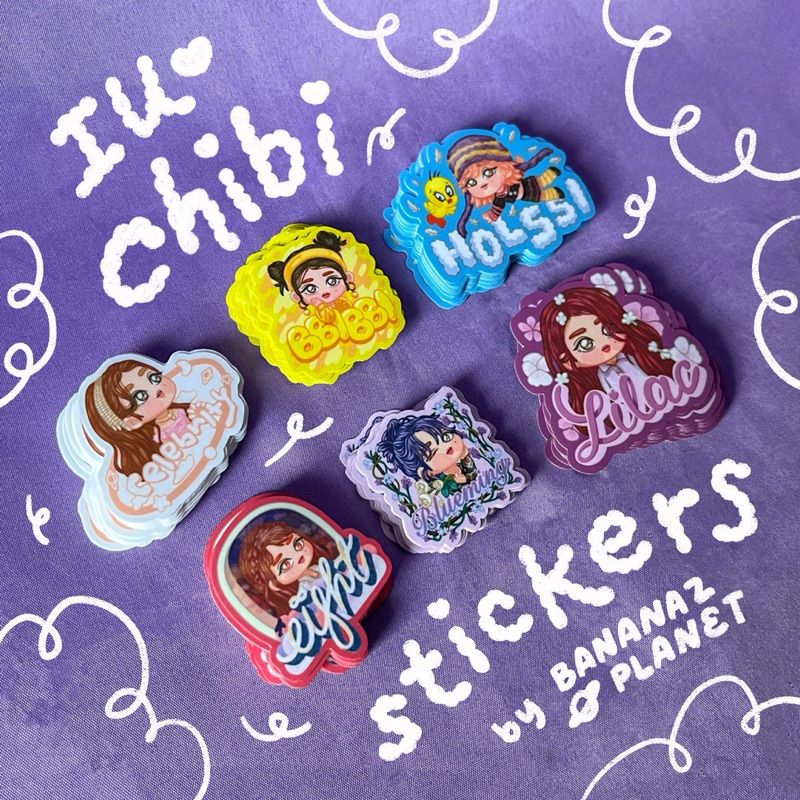IU Cute Chibi Stickers | Die Cut, Vinyl Matte Laminated, Waterproof ...