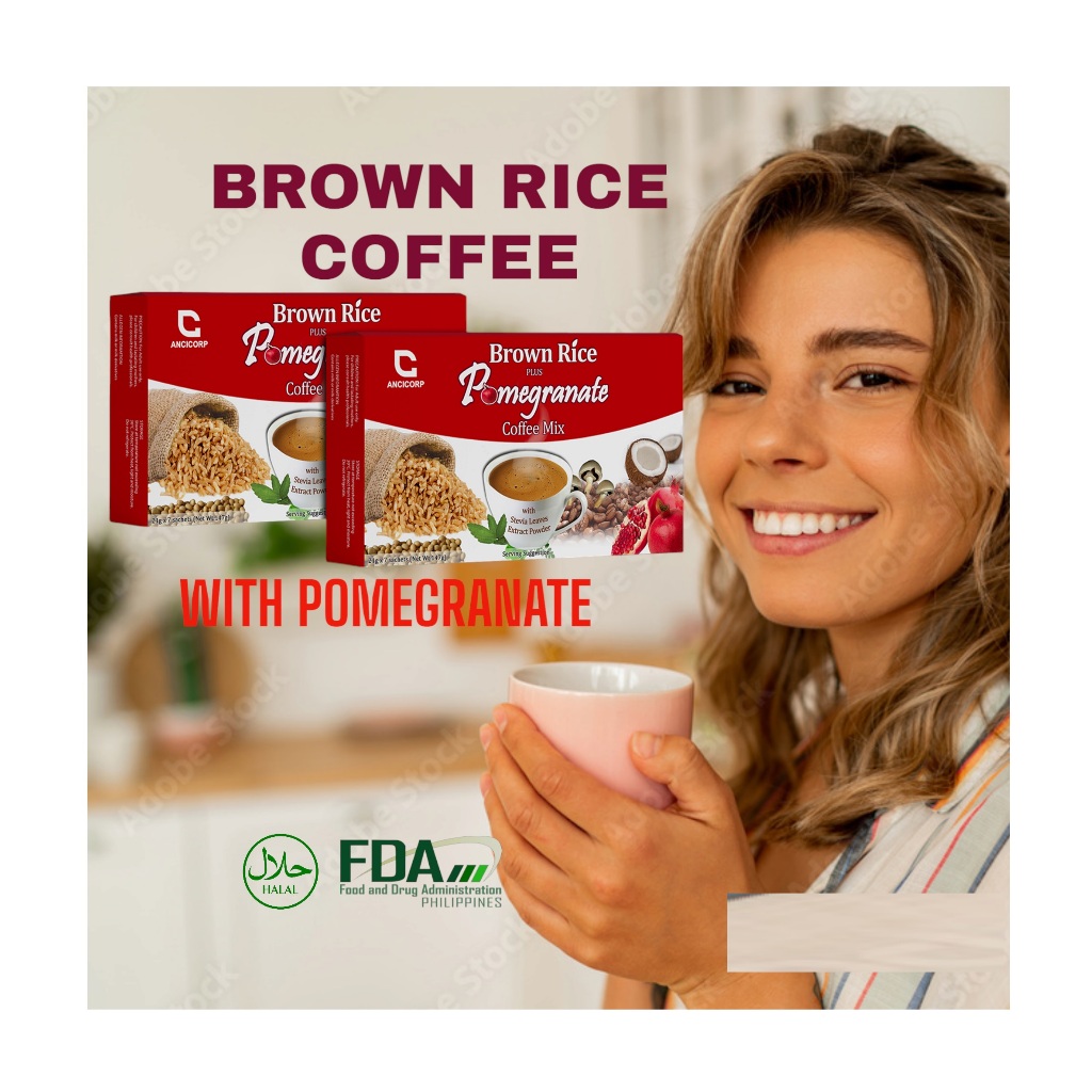 Brown Rice Coffee Plus Pomegranate Mix Organic Coffee Instant Drinks ...