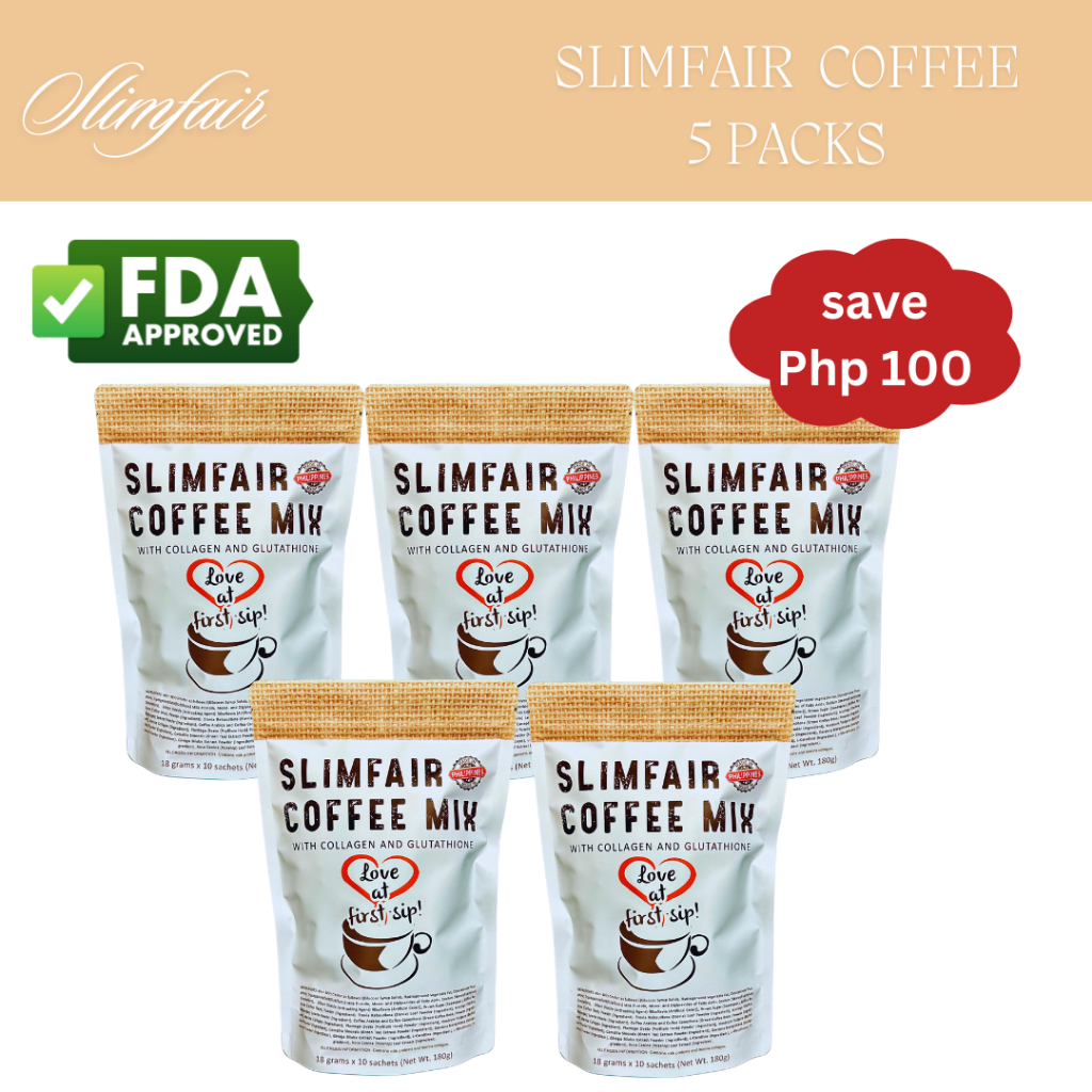 SLIMFAIR Coffee - 5 Packs (50 Sachets) Best for Slimming, Weight Loss ...