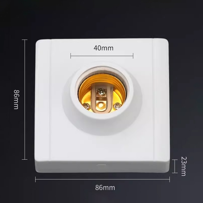 WEI E27 LED Light Bulb HolderSquare Fitting Socket Ceiling Receptacle ...