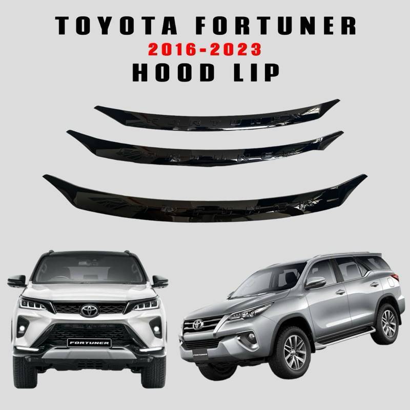 Fortuner hood lip glossy black simple elegant look model 2016 2017 2018 ...