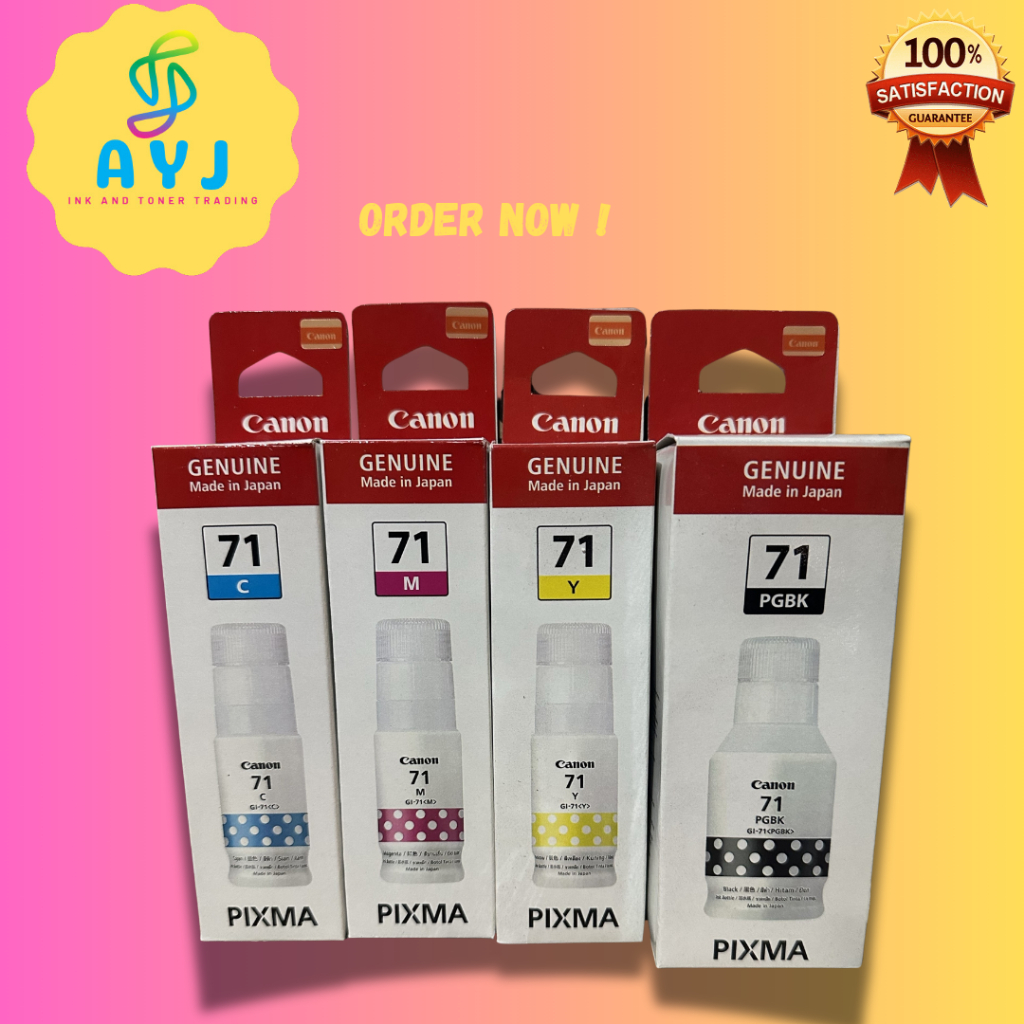 Canon GI-71 Pixma Genuine Ink (B/C/Y/M) | Shopee Philippines