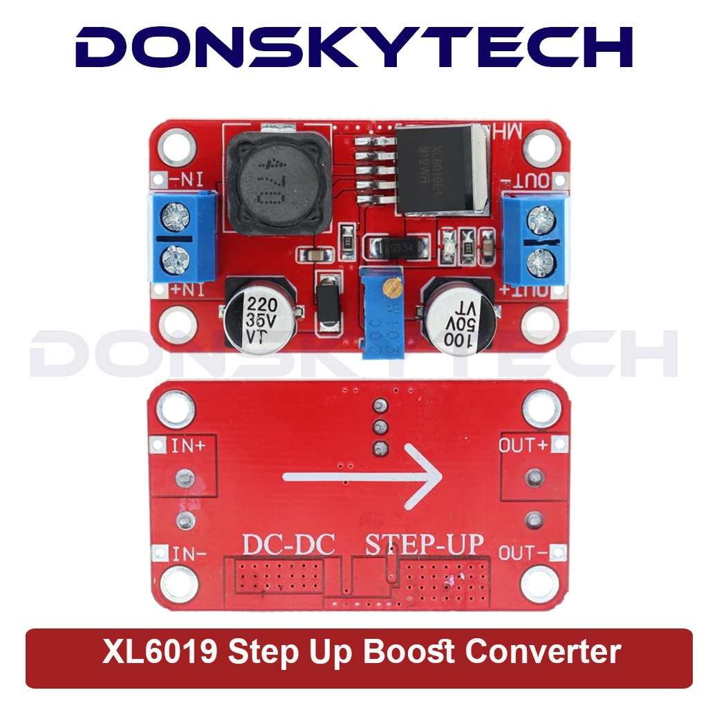 XL6019 Boost Step Up Converter 5A Current DC to DC 3V-35V to 5V-40V Adjustable Power Supply ...