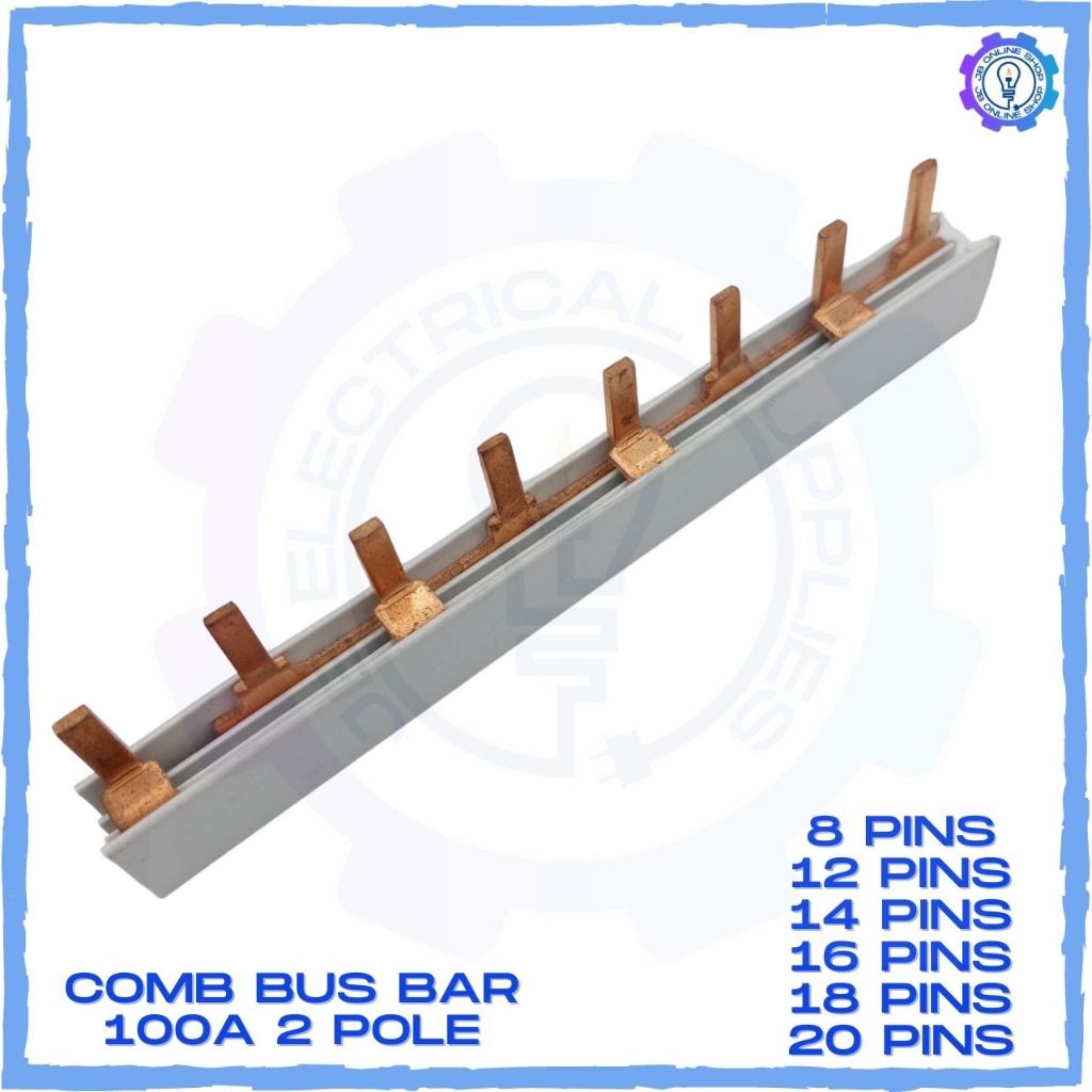 Himel Comb Busbar 100 Amperes 2 Pole 18 Pins | Shopee Philippines