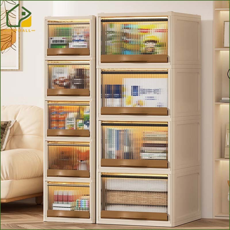 PoP Stackable Storage box Storage Cabinet Flip Top Clothes Organizer ...