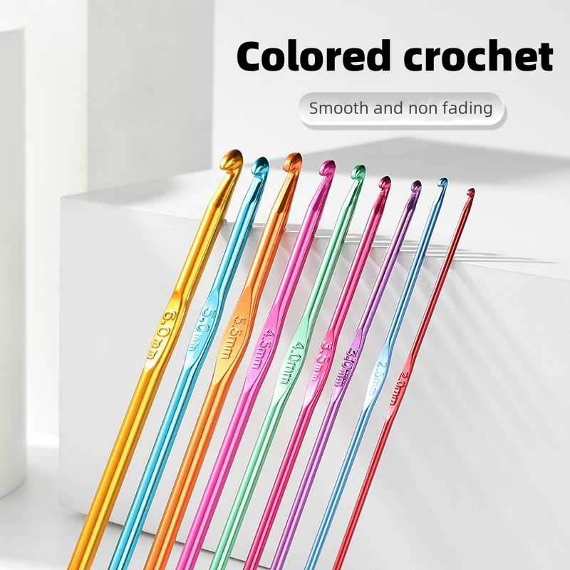 Aluminum Crochet Hook Knit Soft Milk Cotton Yarn Ahook 1Pcs | Shopee ...