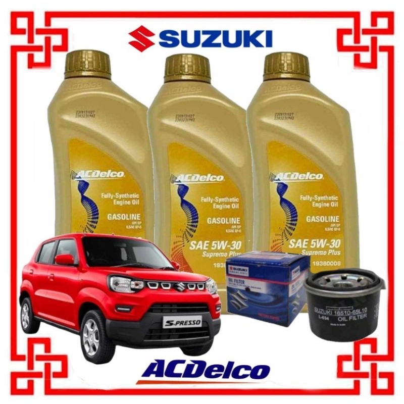 ACdelco Change Oil Package for Suzuki SPresso Fully Synthetic 5W-30 ...