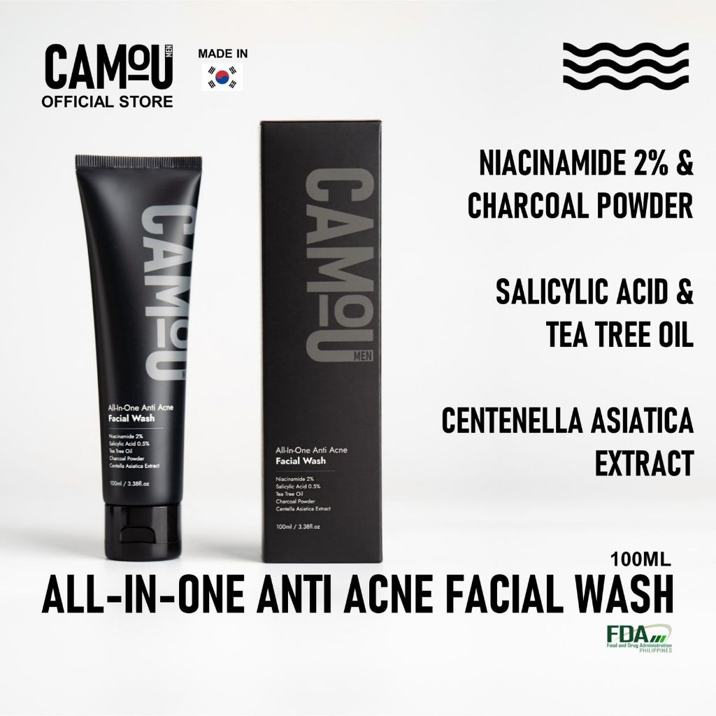 Camou Facial Wash 0.5% Salicylic Acid 2% Niacinamide All-in-One Anti ...