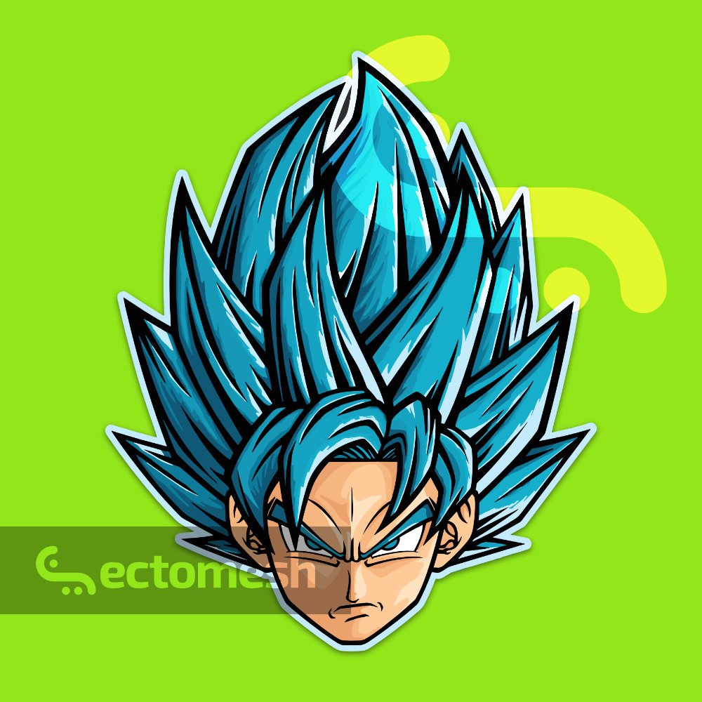 Goku Super Saiyan Blue - Dragon Ball Vinyl Sticker for Cars by EctoMesh ...