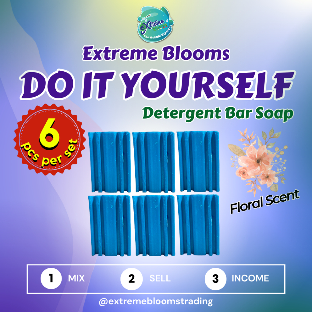 Extreme Laundry Detergent Bar Soap Floral Scent 6pcs | Shopee Philippines
