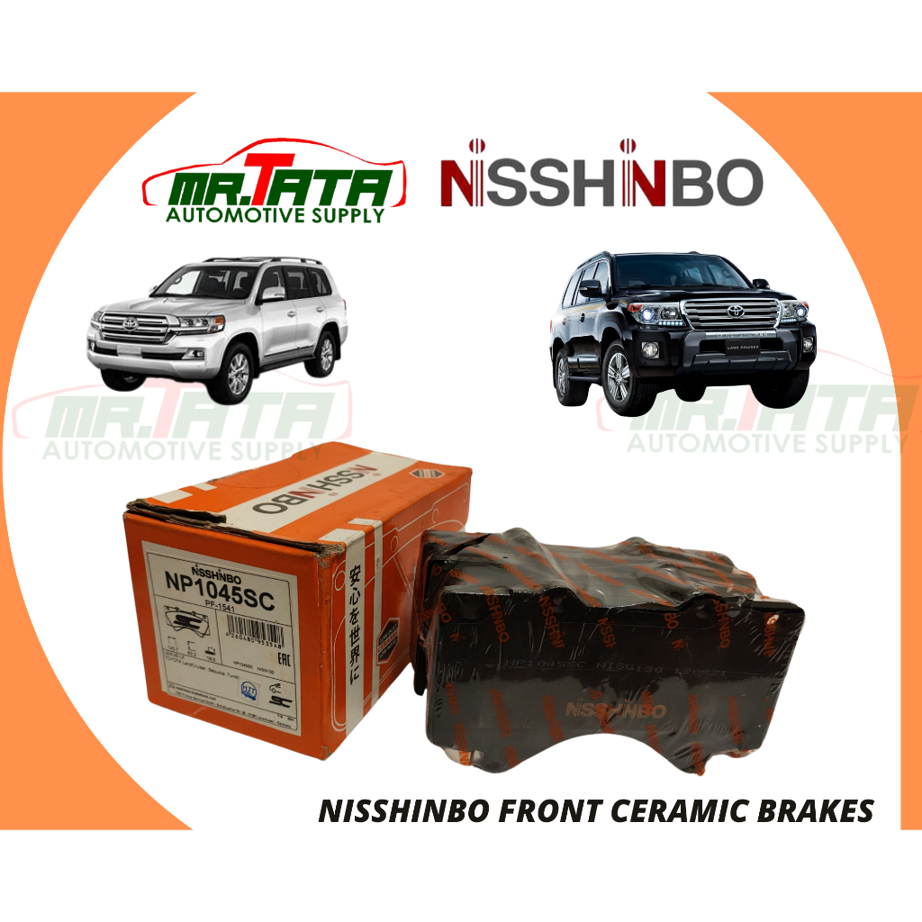 Nisshinbo Brake Pads FRONT for Toyota Landcruiser 200 (LC200) 2008 to ...