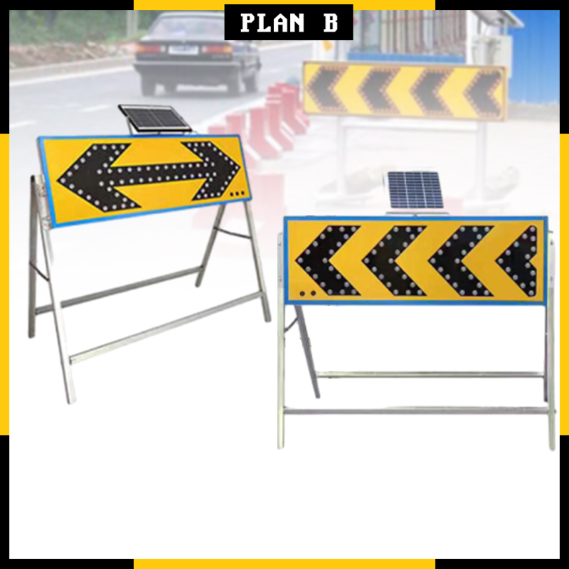 Solar Energy Guide Sign Arrow Light LED Warning Traffic Light Night ...