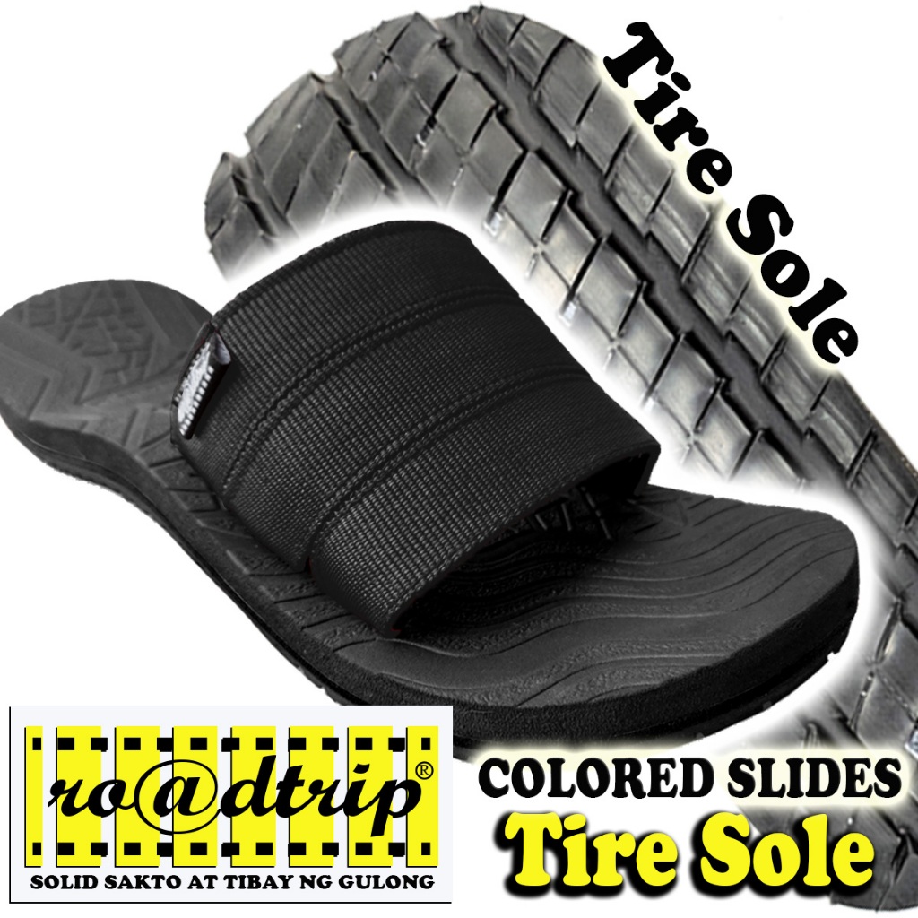 ROADTRIP Urban Slides for Men - Marikina Made Tiresole Slides, Outdoor ...