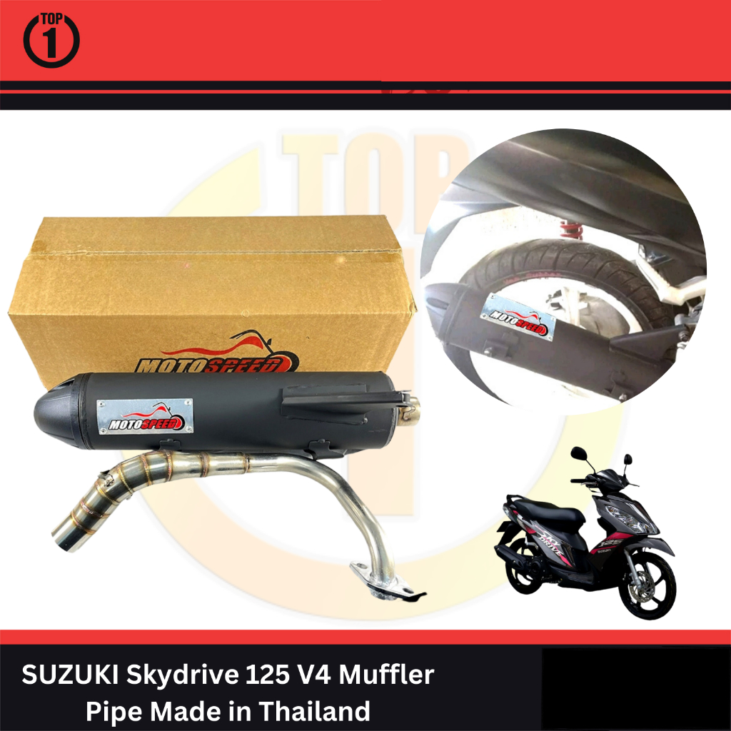 Top1 Motors SUZUKI SKYDRIVE Muffler Pipe Full Exhaust System Motorcycle ...