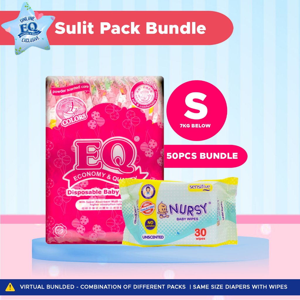 [Online Exclusive] Sulit Pack EQ Colors Small 50pcs with Wipes | Shopee ...