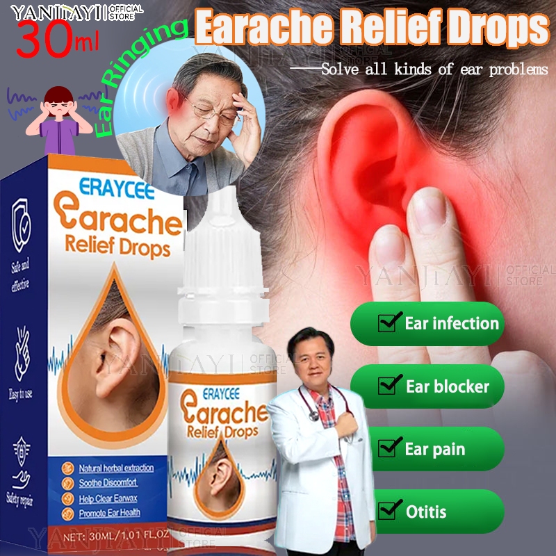 Ear Ringing Relieving Ear Drops For Human Ear Infection Tinnitus Liquid ...