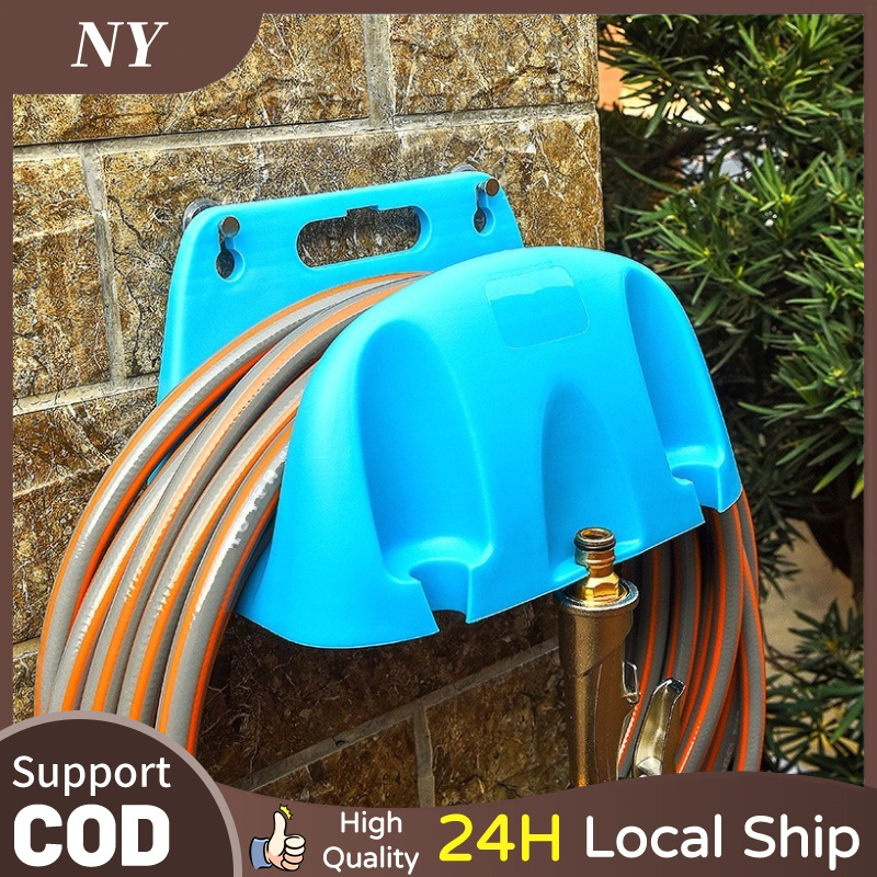 Garden Hose Rack Wall Mounted Plastic Irrigation Hose Hanger Tap Holder ...