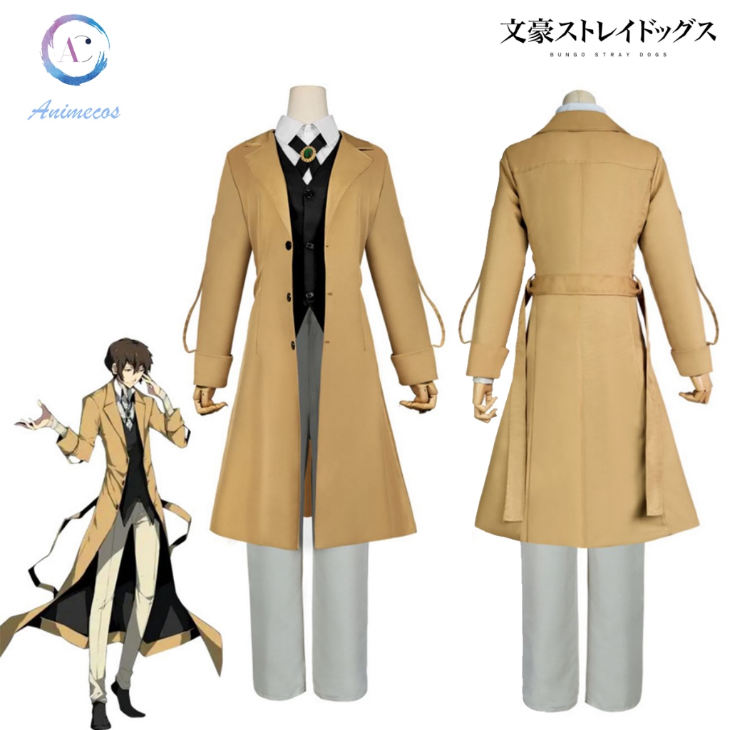 Anime Bungo Stray Dogs Outfit Dazai Osamu Cosplay Costume Detective ...