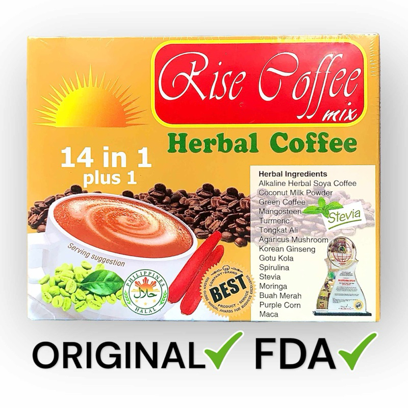 Rise Coffee Mix 14 in 1 plus 1 Herbal Coffee | Shopee Philippines