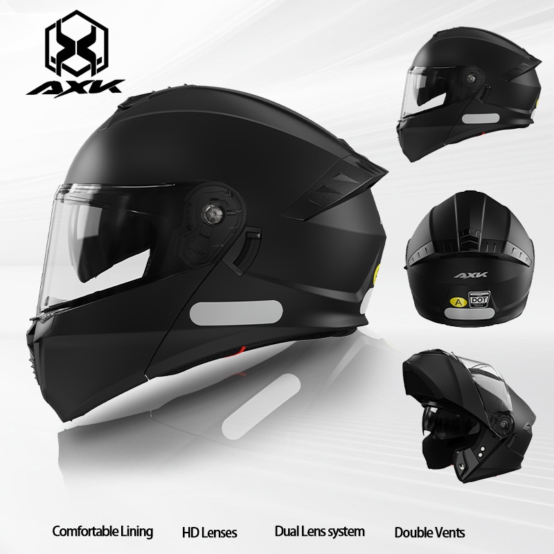 AXK 900 flip-up half-face motorcycle helmet off-road anti-fog unisex ...