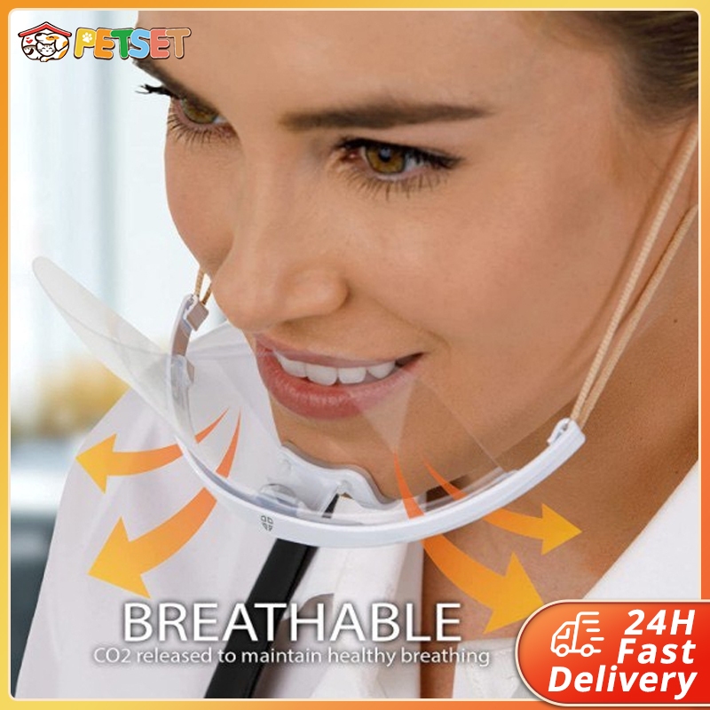 10Pcs Food Sanitary Mouth Mask Cooking Guard Reusable Shield Protection ...