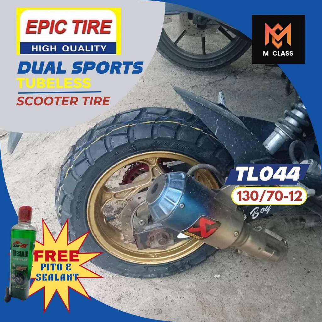 R12 TL044 DUAL SPORTS SCOOTER TUBELESS TIRE FOR GRAVIS, FAZZIO -EPIC ...