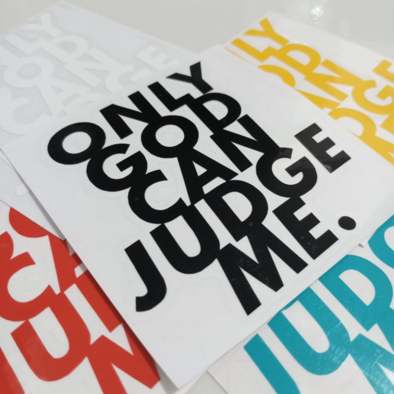 Only God can judge me sticker decal | Shopee Philippines