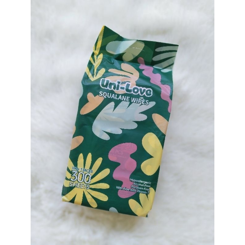 UniLove Squalane Baby Wipes 300's Pack of 3 (SPECIAL PACKAGE) | Shopee ...