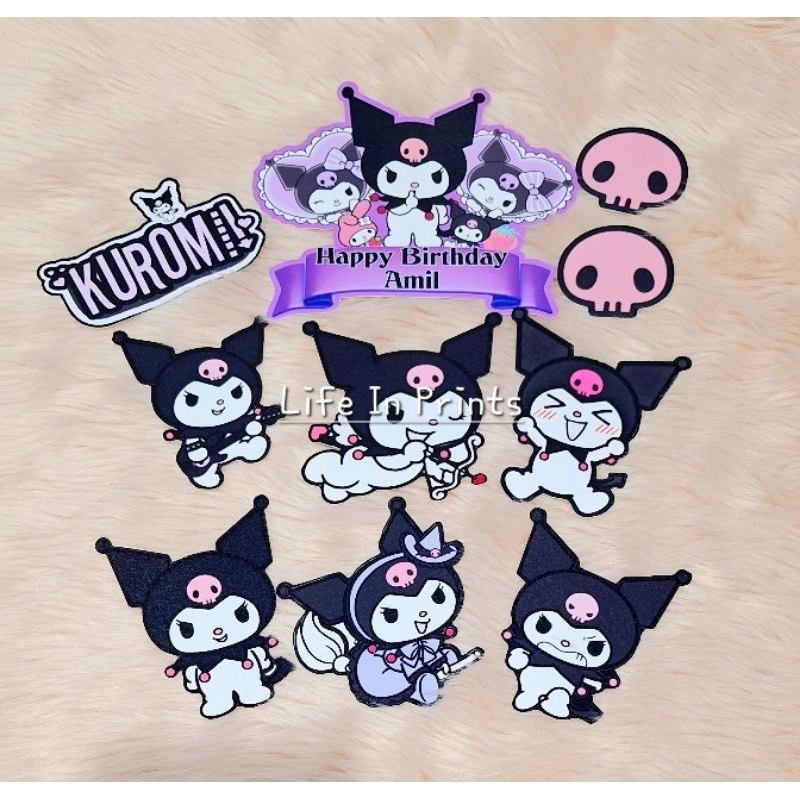 Kuromi cake topper purple / Printed / Personalized with NAME and AGE ...