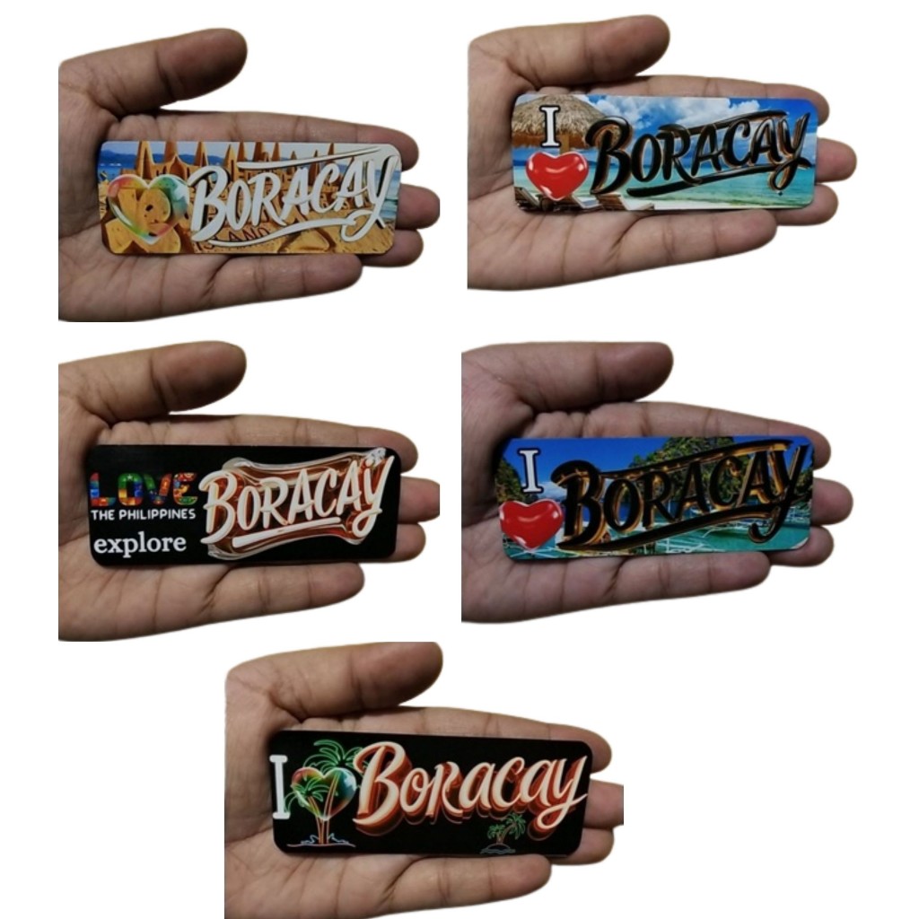 I LOVE BORACAY RECTANGLE RUBBER REF MAGNET SOUVENIR | Shopee Philippines