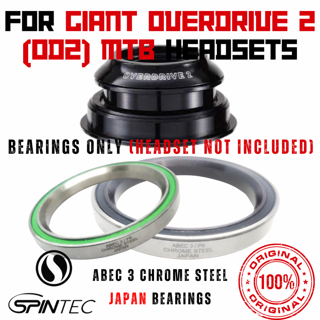 GIANT OVERDRIVE 2 (OD2) MTB Headset Chrome Steel JAPAN Bearings from ...