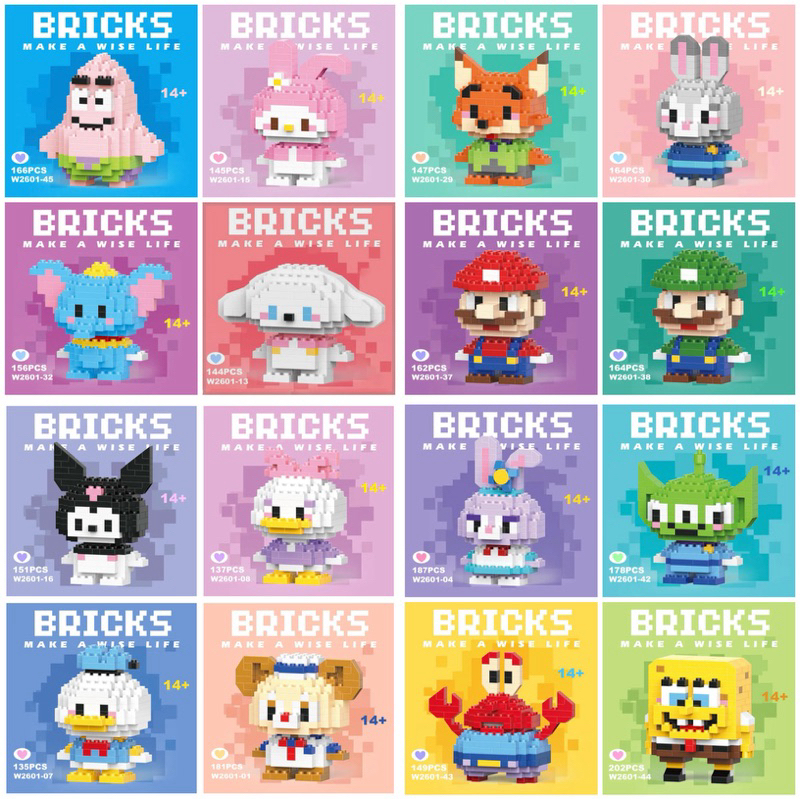 BRICKS Puzzle Building Blocks Cute Cartoon Toy Gift Idea Series ...