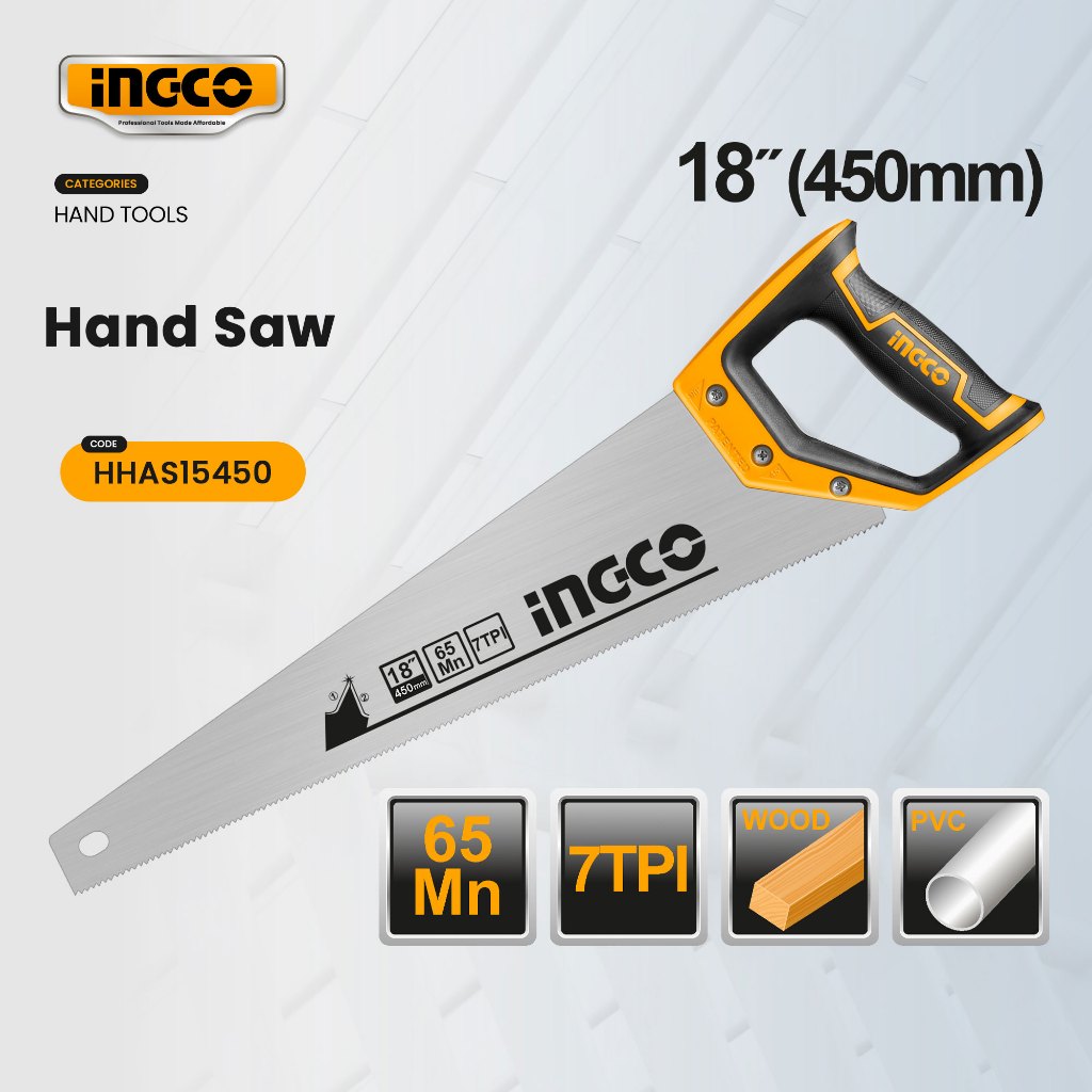 Ingco Industrial Hand Saw 18" (450mm) 7TPI SUPER SELECT HHAS15450 IHT ...