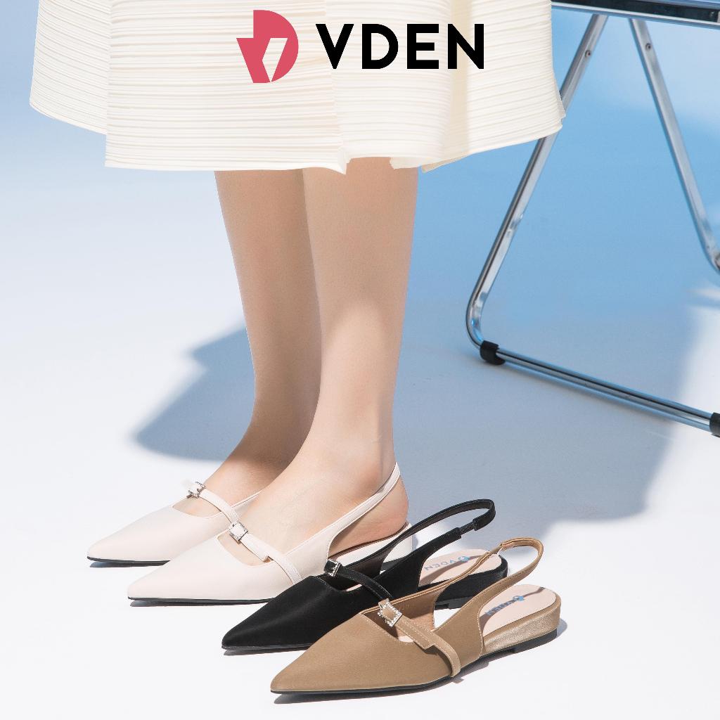 VDEN Slingback Pointed Shoes 1.1INCH French Style Toe Slingback ...