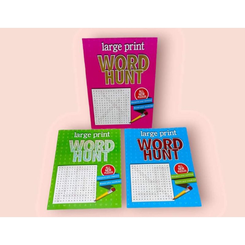 3pcs.Large Print Word Hunt Puzzles | Shopee Philippines