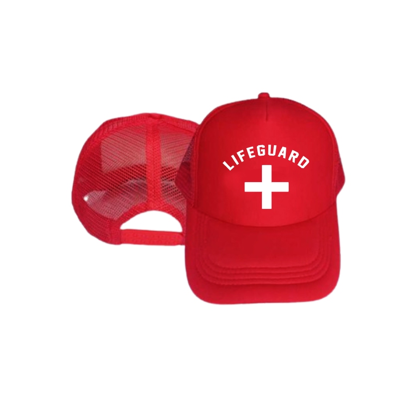 Lifeguard Mesh Cap - Red and Black Baseball Hat | Shopee Philippines