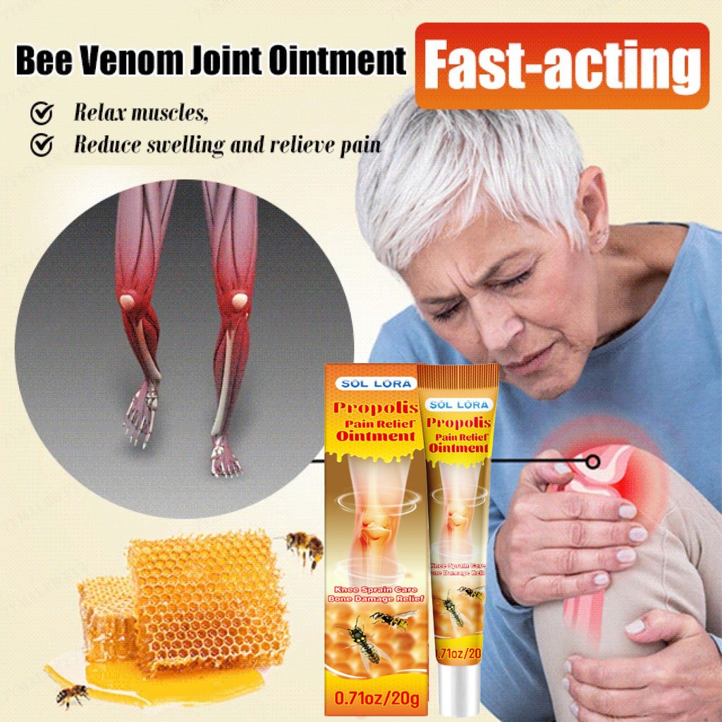 Bee Venom gel Joint Ointment Gout Pain Relief Repair Arthritis Knee Support Analgesic Cream 20g ...