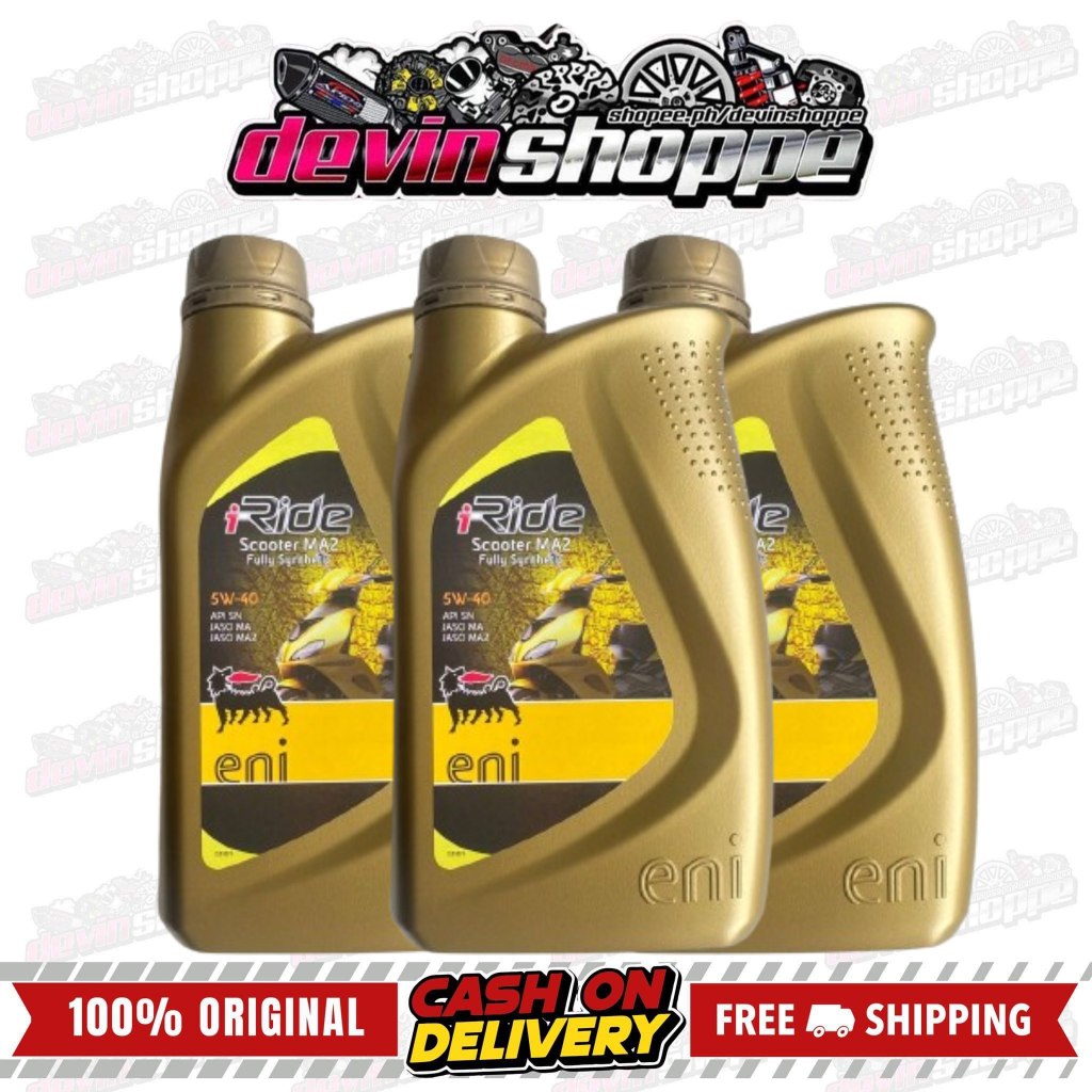 ENI iRide oil for scooter MA2 fully synthetic 5w40 | Shopee Philippines
