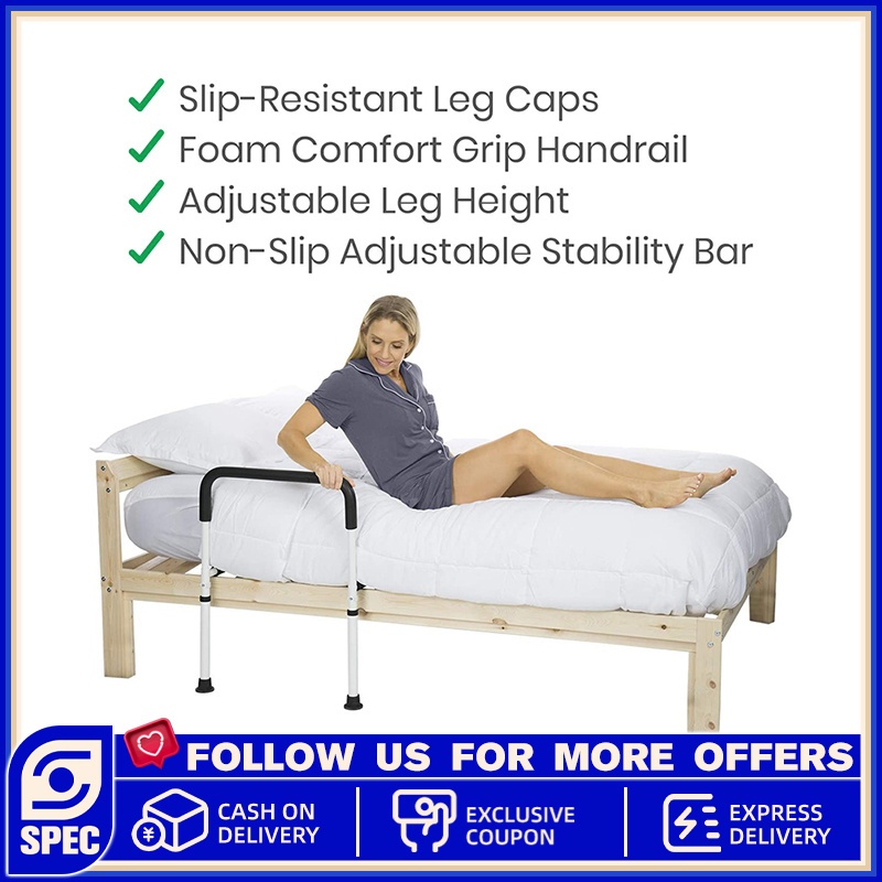 SPEC Adult Bedside Standing Pole Adjustable Fall Safety Handle Long ...