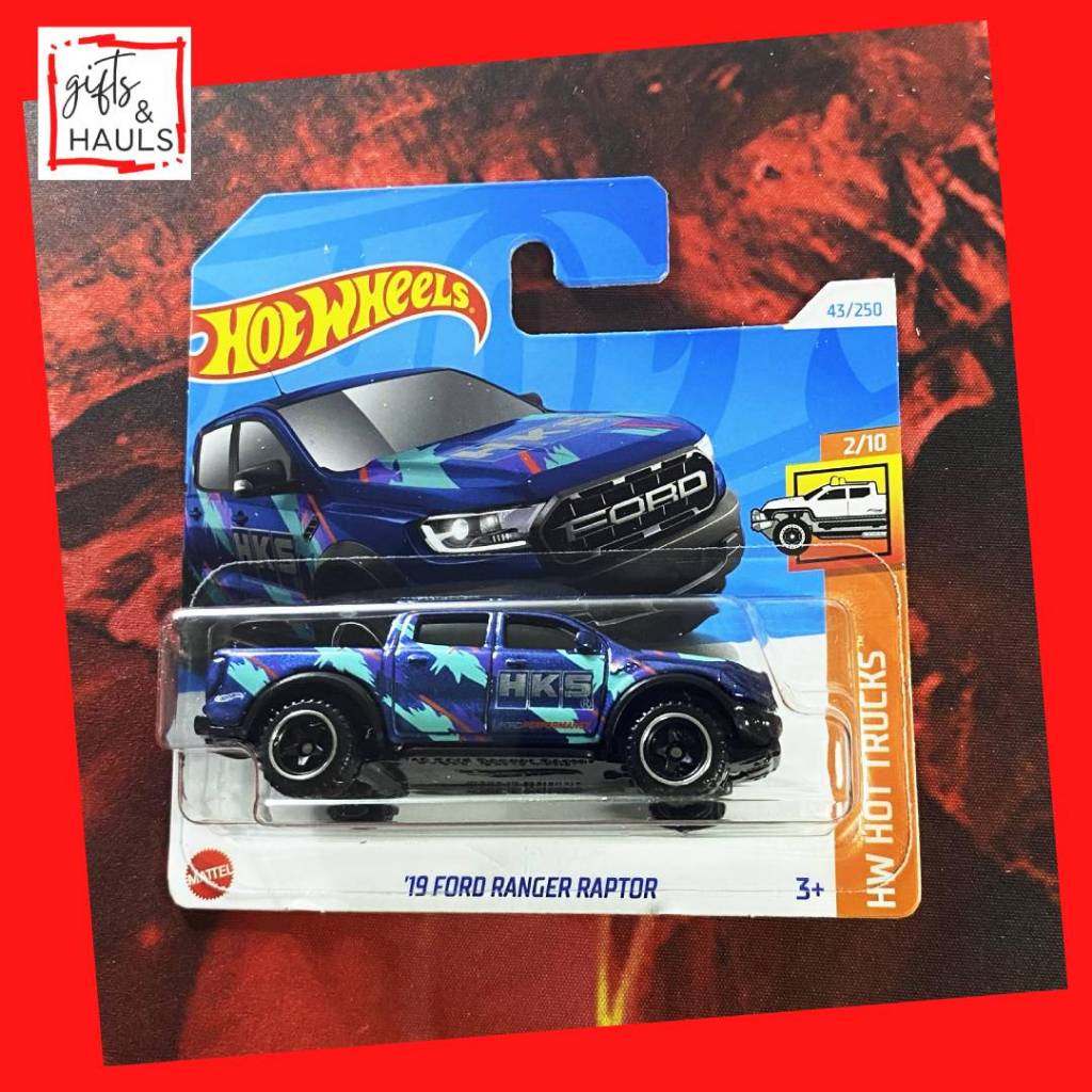 Hot Wheels - '19 Ford Ranger Raptor (Blue) - HW Hot Trucks 2/10 Diecast ...