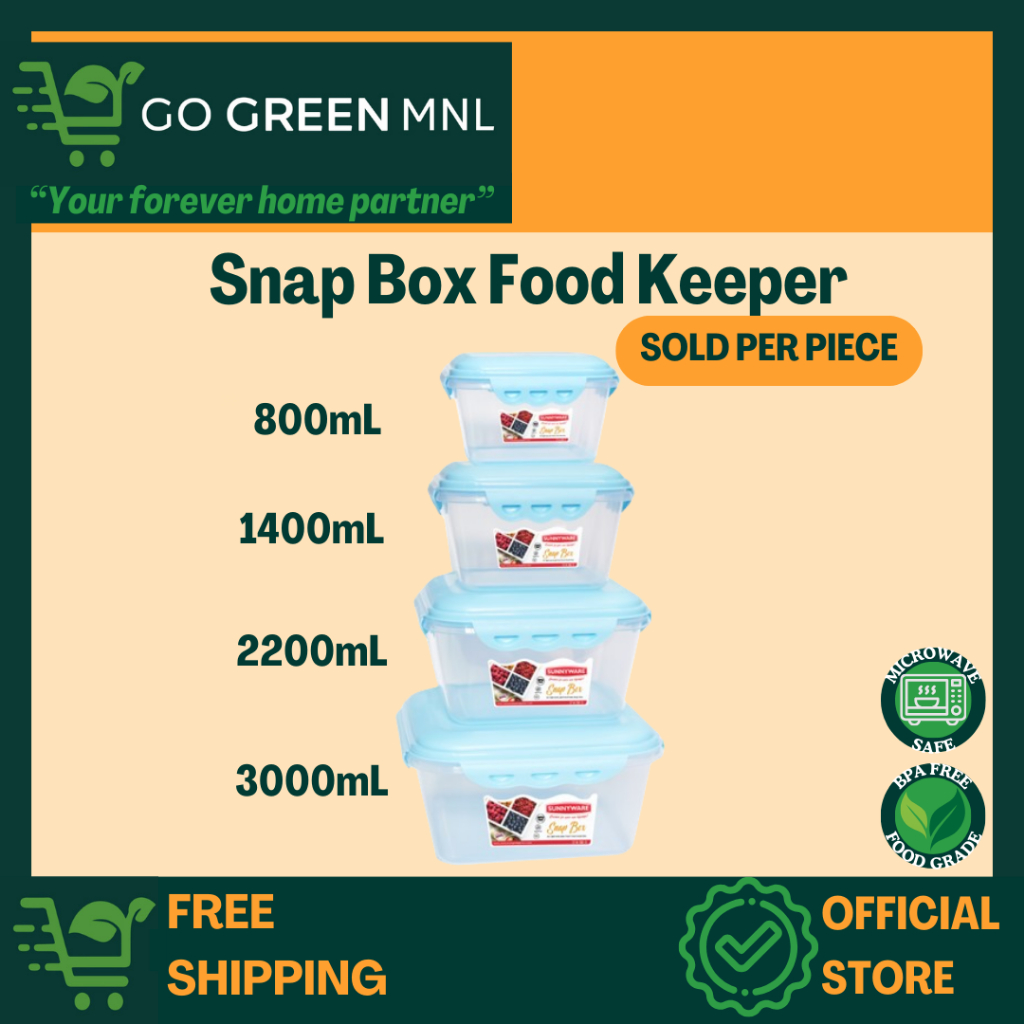 Snap Box Food Keeper Food Storage Container | 800mL , 1400mL, 2200mL ...