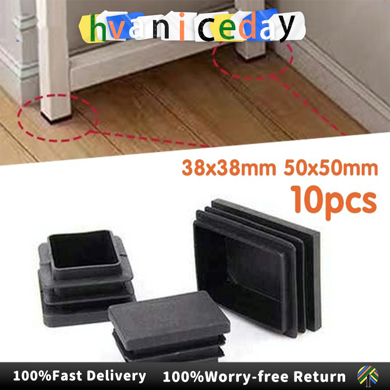 10pcs Rectangular Tubing End Caps Waterproof Cap Plugs Square Tubing ...