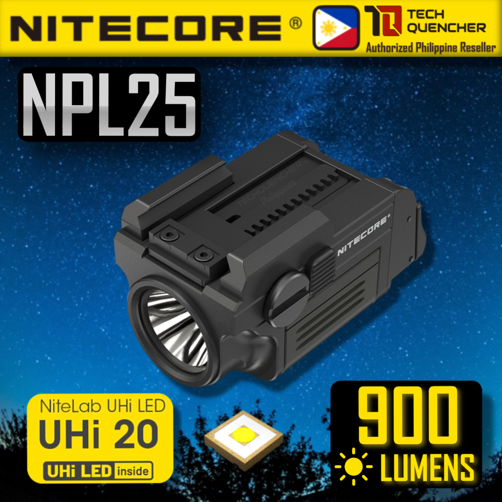 Nitecore NPL25 Flashlight 900 Lumens 500mAh Magnetic Charging Removable ...