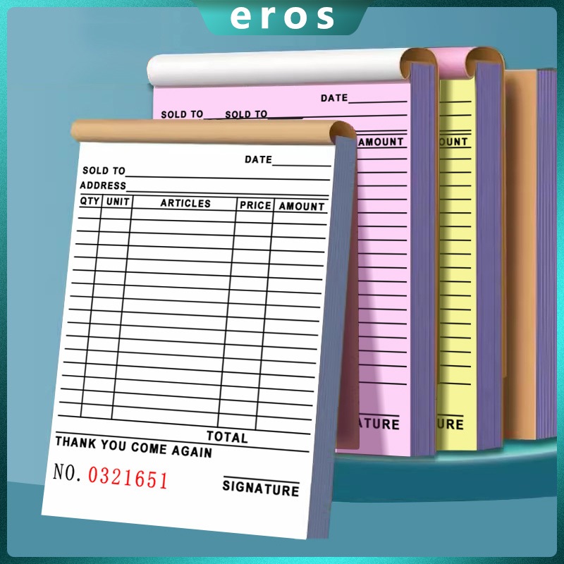 Thickened Receipt Resibo With Carbon 2/3 Copy Sales List Payment ...