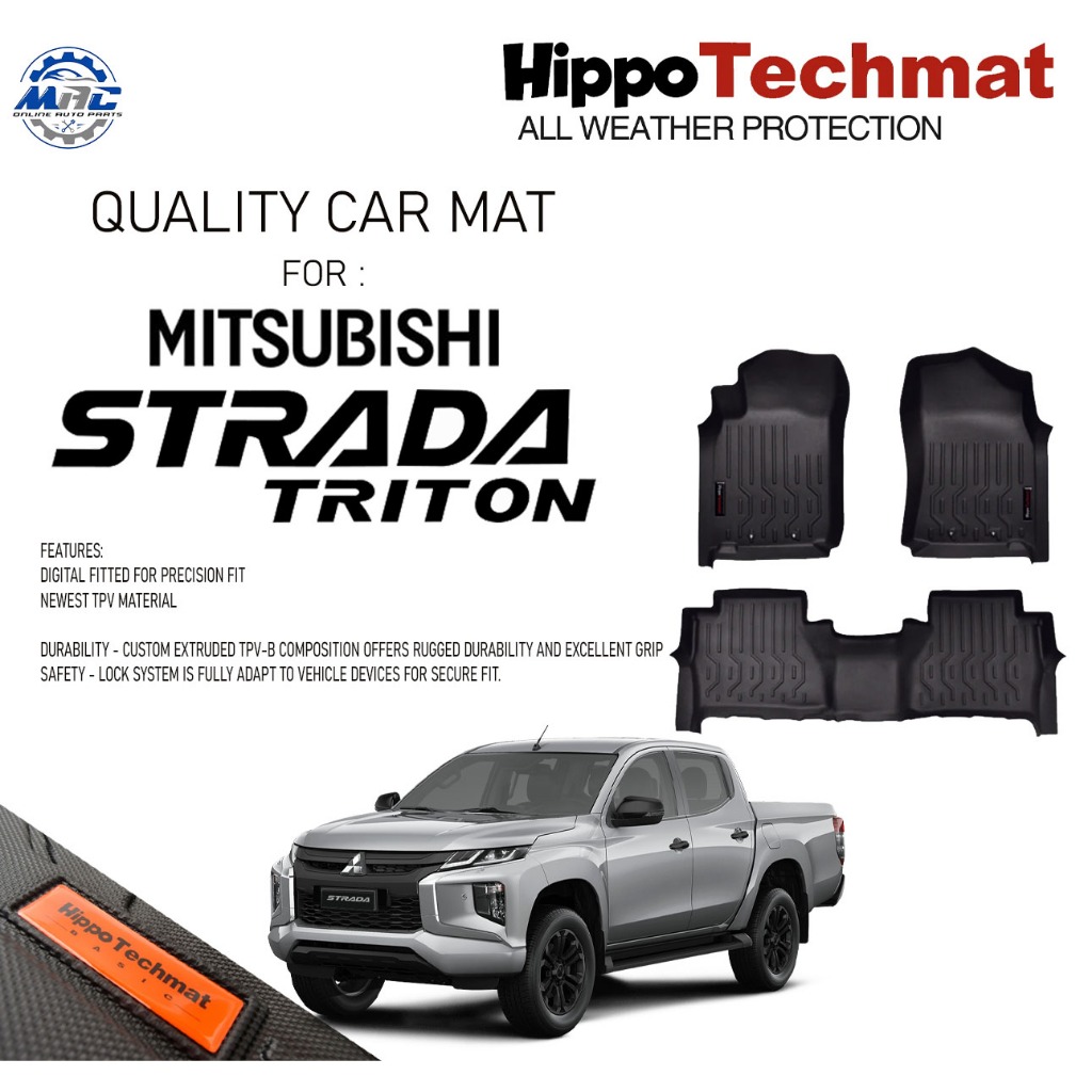 HIPPO TECHMAT for Mitsubishi Strada / Triton 2017 Deep Dish matting ...