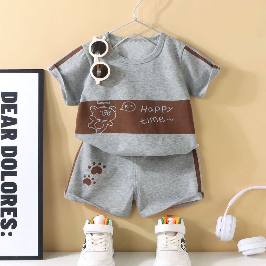 0-6yrs Baby kids terno for boy girl T-shirt w/shorts | Shopee Philippines