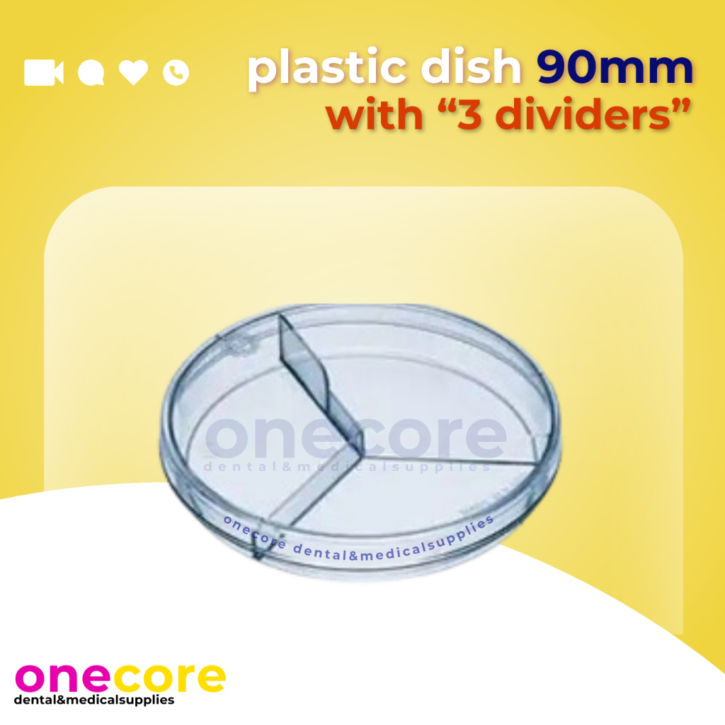 Petri Dish [Plastic] Polystyrene Material | (3 Section Plates/ 3 ...